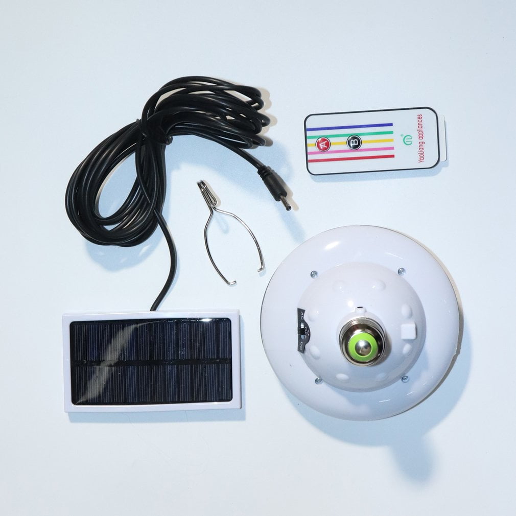 Rechargeable LED Light Bulb Solar Powered Remote Control Emergency ...