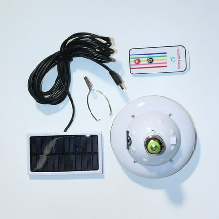 Rechargeable LED Light Bulb Solar Powered Remote Control Emergency ...