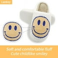Lankey Unisex Smiley Face Slippers, Anti-Slip Soft Plush Comfy Indoor ...