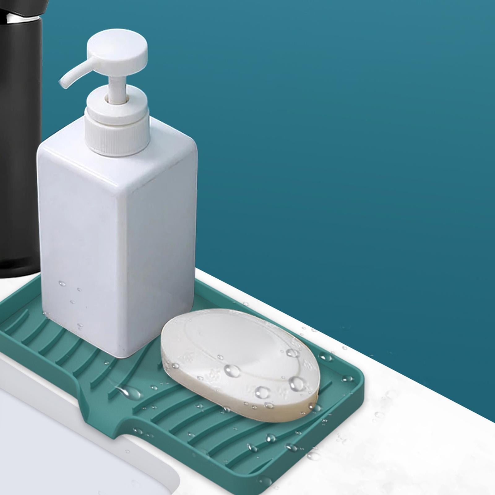 Self Draining Dish Tray Kitchen Sponge Tray with Drain Holder Box for ...