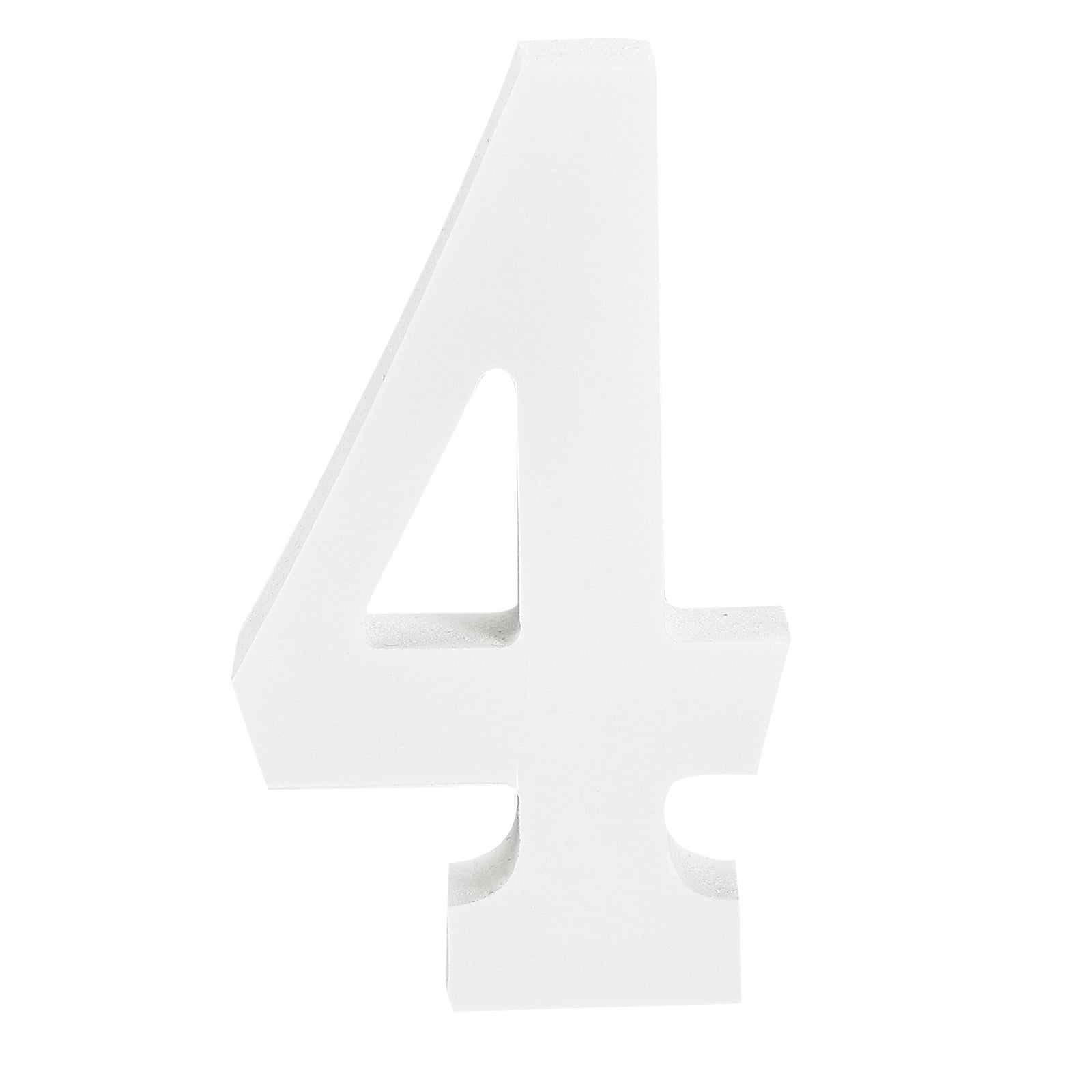 Uxcell 4 Inch Blank Wood Number 4 Wood Slices Sign Board for DIY ...