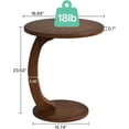 Tribesigns Solid Wood Circular End Table for Small Spaces, Vintage C ...