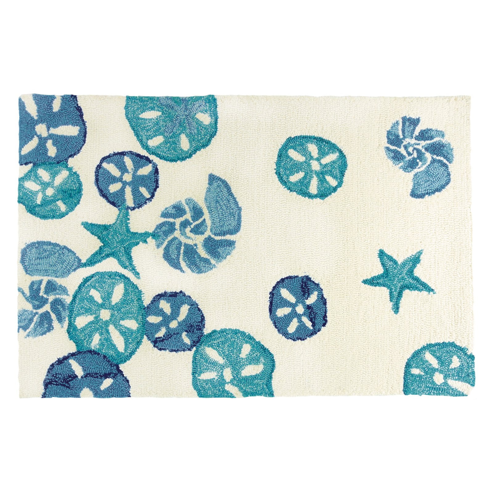 Homefires Sea Glass Sand Dollars Indoor/Outdoor Accent Rug - Walmart.com