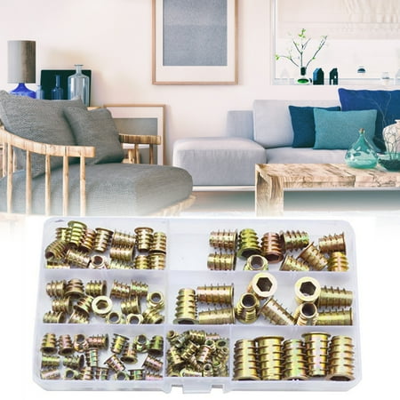 105 Pcs/set M4-M10 Screw Insert Wooden Furniture Zinc Alloy furniture ...