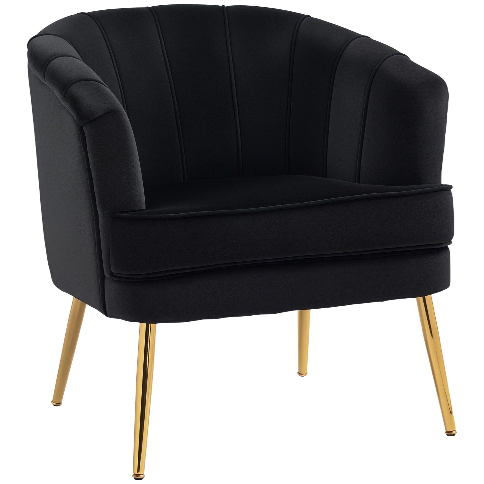Click here for Homcom Fabric Accent Chair Armchair With Gold Meta... prices