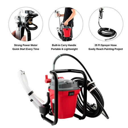 3000PSI 5/8 HP High Pressure Airless Paint Sprayer Wall Painter Spray ...