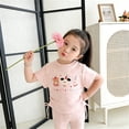 CONROSES Toddler Girls Outfits Cartoon Graphic Short Sleeve T Shirts ...