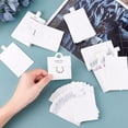 180 Pcs 6 Styles Cardboard Ring Display Cards Rectangle White 4x2-3/8 ...