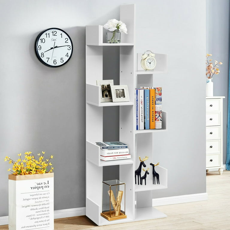 Gymax 8-Tier Bookshelf Bookcase w/8 Open Compartments Space Gymax 8-Tier Bookshelf Bookcase w/8 Open Compartments Space