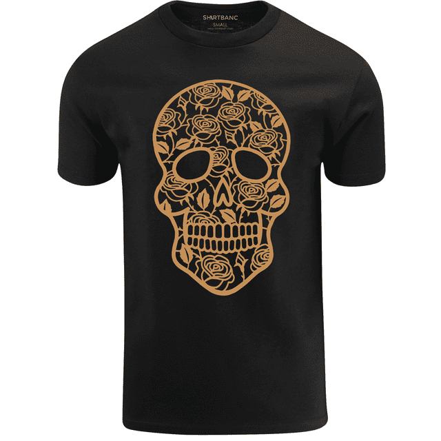 Shirtbanc Mens Sugar Skull Shirt Rockabilly Day Of The Dead Culture