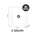 Jumbo 2 Gallon Slider Food Storage Bags, 80 ct, with Expandable Bottom ...