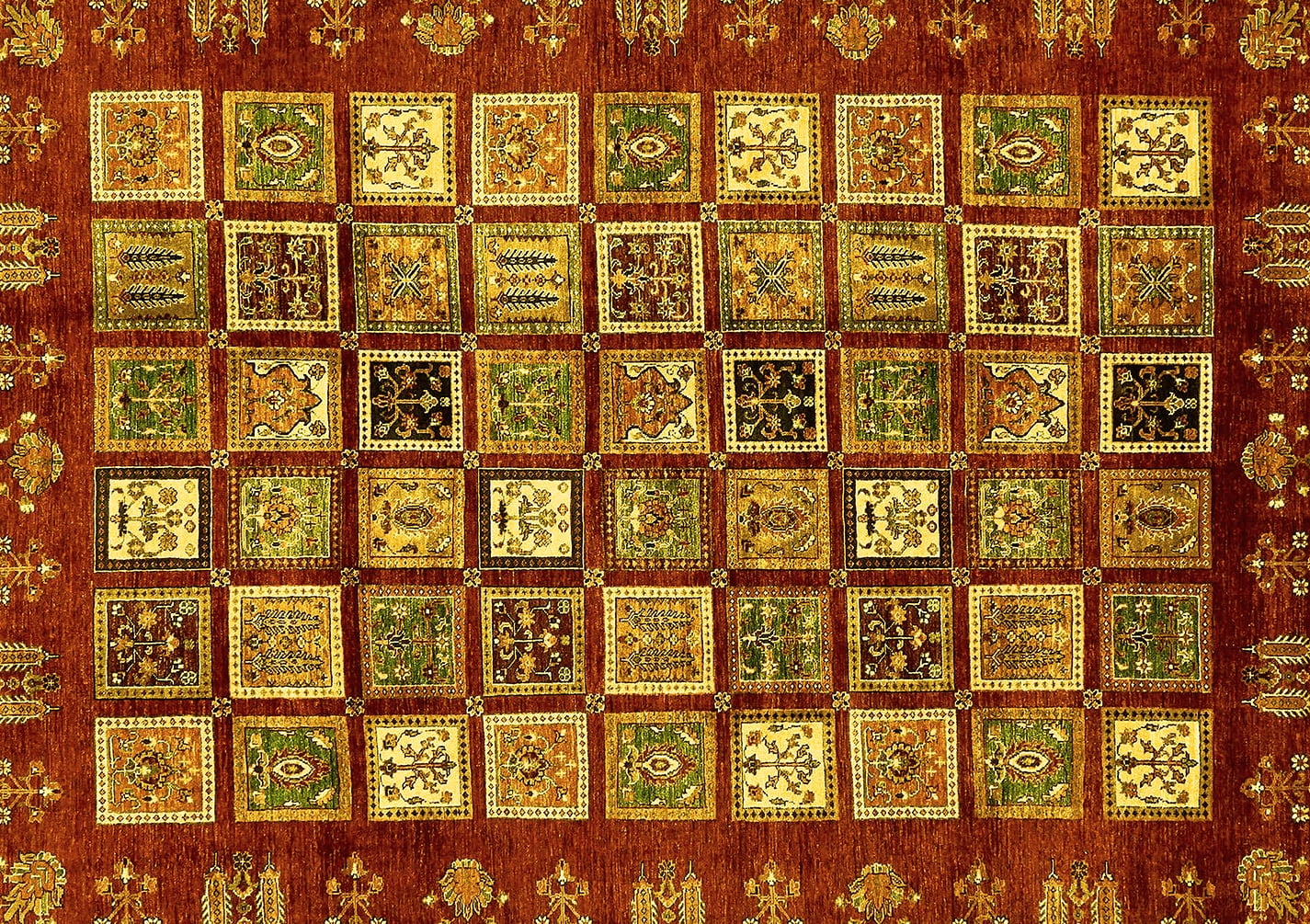 Ahgly Company Machine Washable Indoor Rectangle Abstract Yellow Modern ...