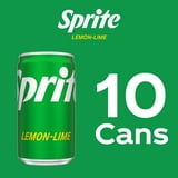 Sprite Clear Lemon Lime Soda, Made with 100% Natural Flavors, 7.5 fl oz ...