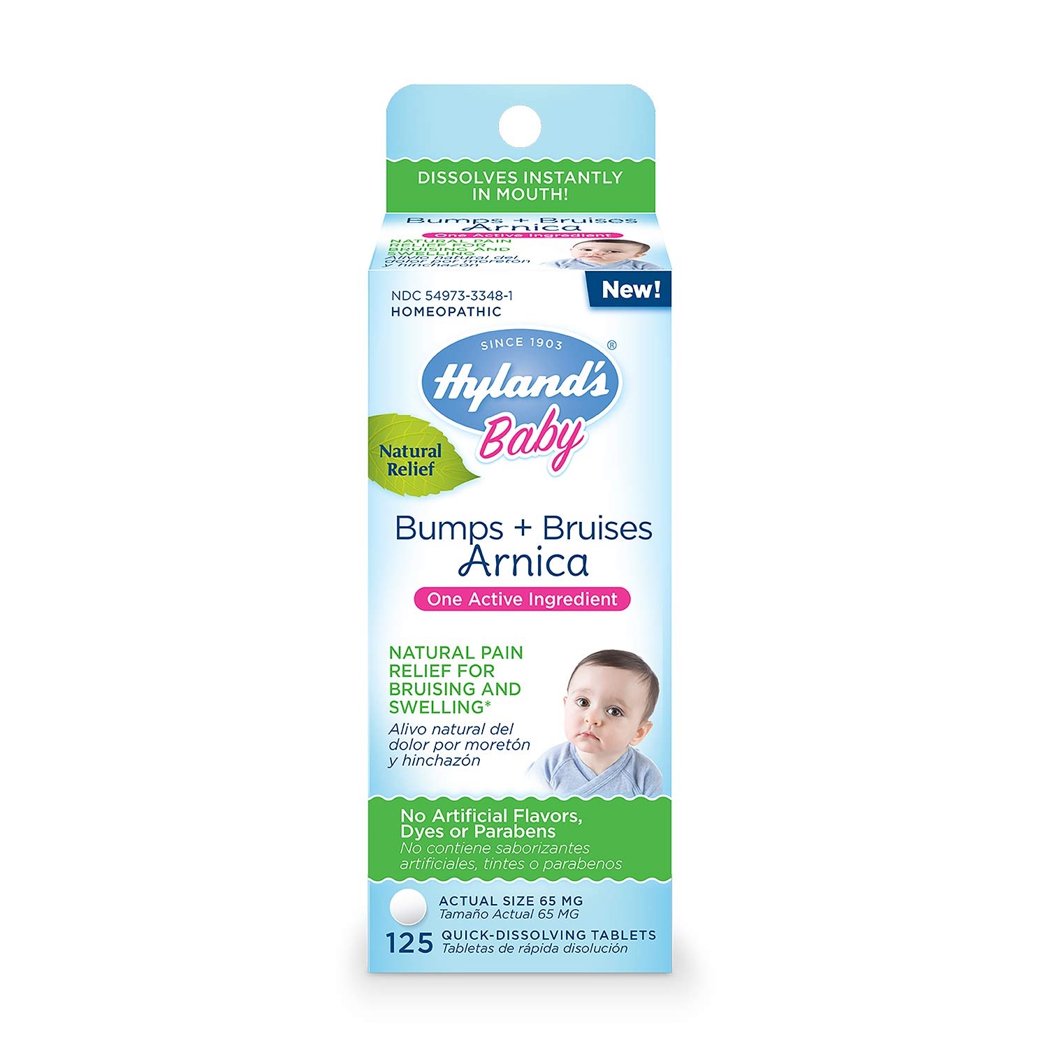 Hyland's Baby Bumps and Bruises Arnica, 125 Quick Dissolving Tablets ...