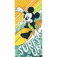 Disney Plush Cotton Mickey Mouse Surfing Beach Towel 28x58 - Walmart.com