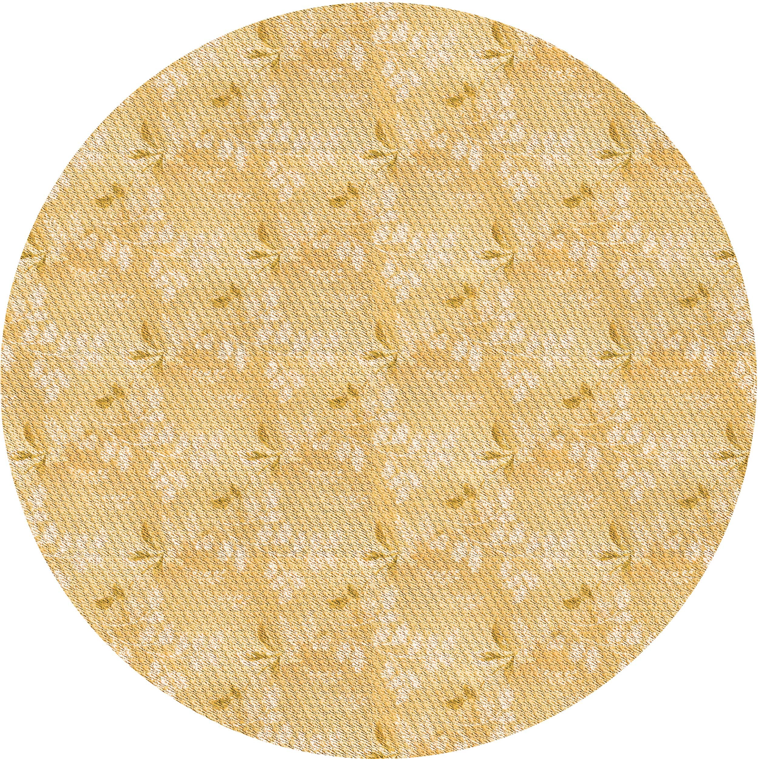 Ahgly Company Indoor Round Patterned School Bus Yellow Area Rugs, 8 ...