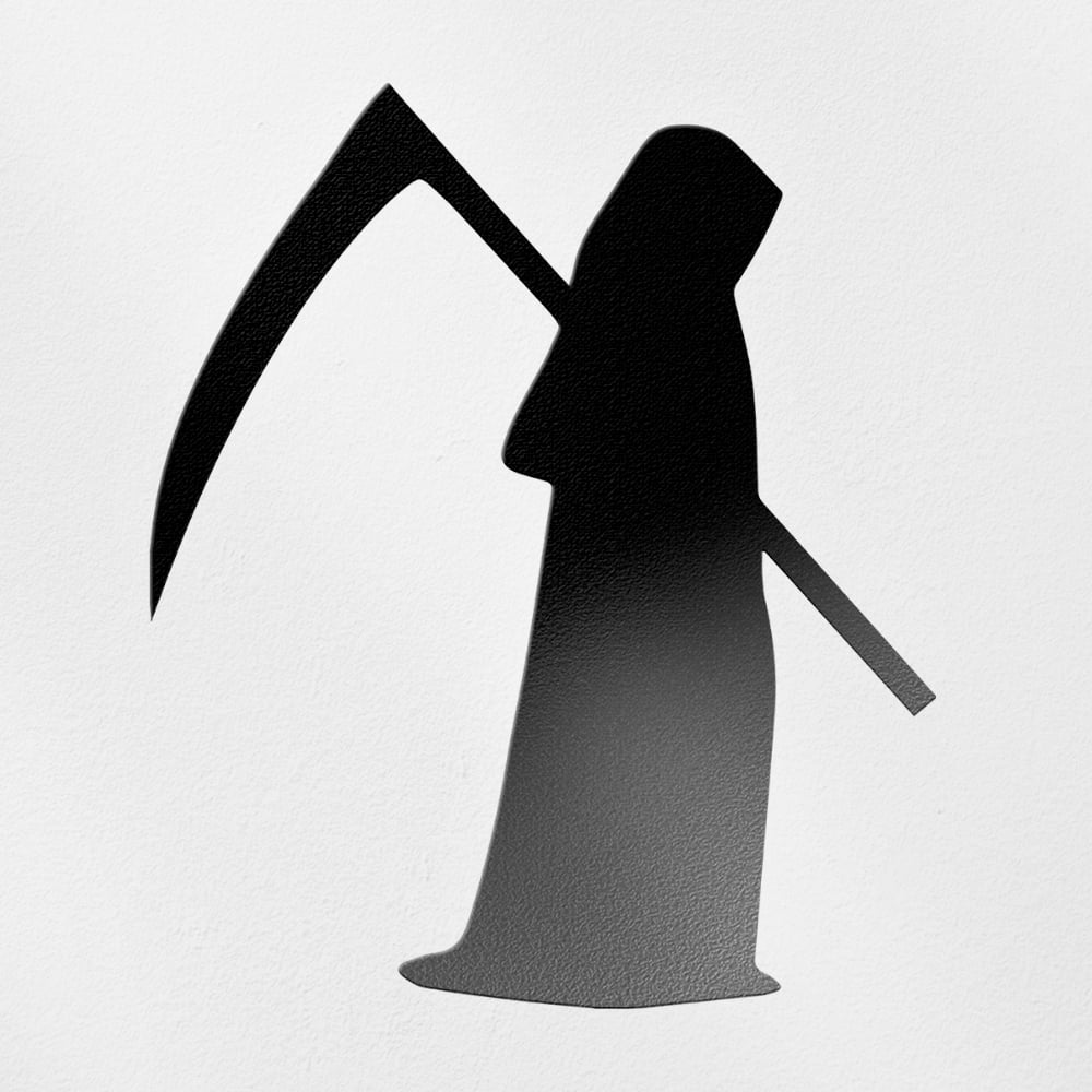 Transparent Decal Stickers Of Death Grim Reaper (Black) Premium ...
