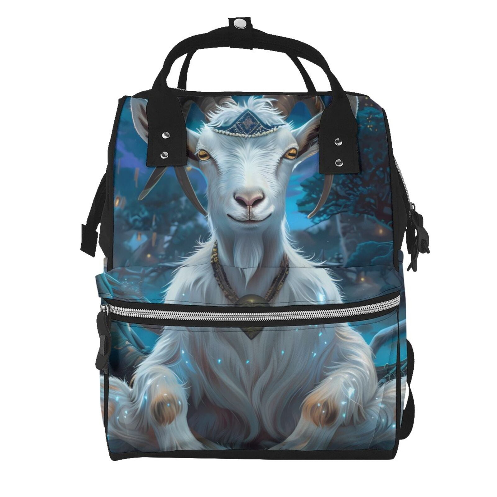 Disketp Forest Meditating Goat Mochila de Pañales de Gran Capacidad con ...