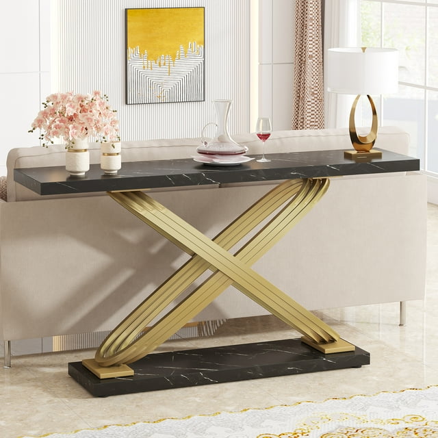 Tribesigns 55 Inches Console Table, Modern Narrow Rectangular Entryway ...