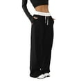 Audhol Barrel Sweatpants Women Womens Contrast Color Waistband ...