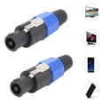 4Pcs 4 Pin NL4FC Speakers Cable Adapter Connector 4 Poles Sound ...