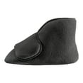Silverts Adaptive Slipper Booties for Diabetics, Unisex- Black, Small ...