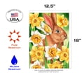 Toland Home Garden Daffodil Rabbit Spring Easter Flag Double Sided ...