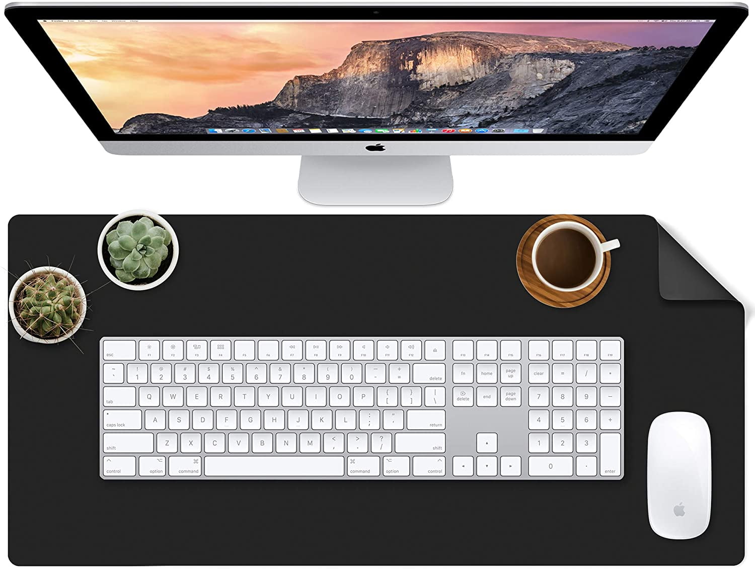 Desk Pad Leather, Dual Side Table Cover Desk Mat Water Repellent ...