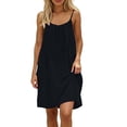 ClodeEU Women's Backless Spaghetti Strap A-Line Mini Dress,Casual Flowy ...