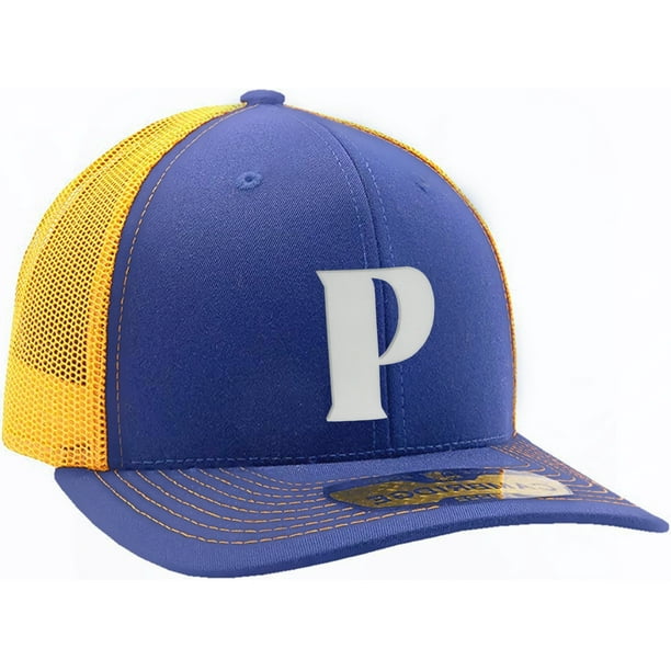 Daxton Baseball Trucker Hat 3D Capital Alphabet Letters Structured Mid ...