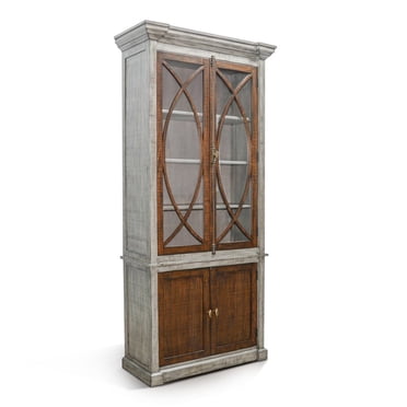 Sunny Designs Arched Display Cabinet with Doors - Walmart.com
