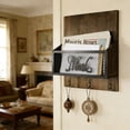AOOOWER Handcrafted Wooden Entryway Organizer With Key Hook For ...