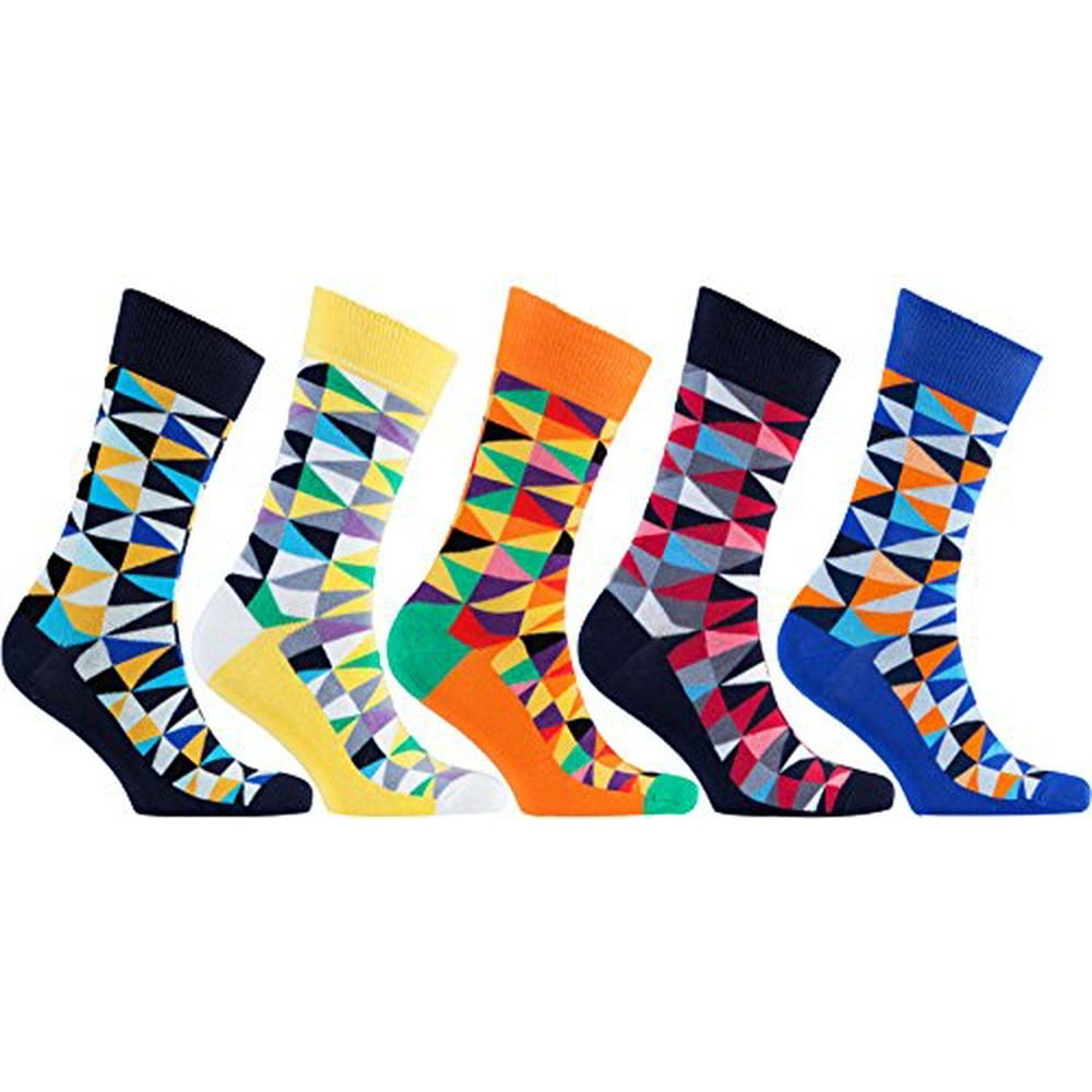 Socks n Socks - Socks n Socks - Men's 5-pairs Luxury Cotton Cool Funky ...