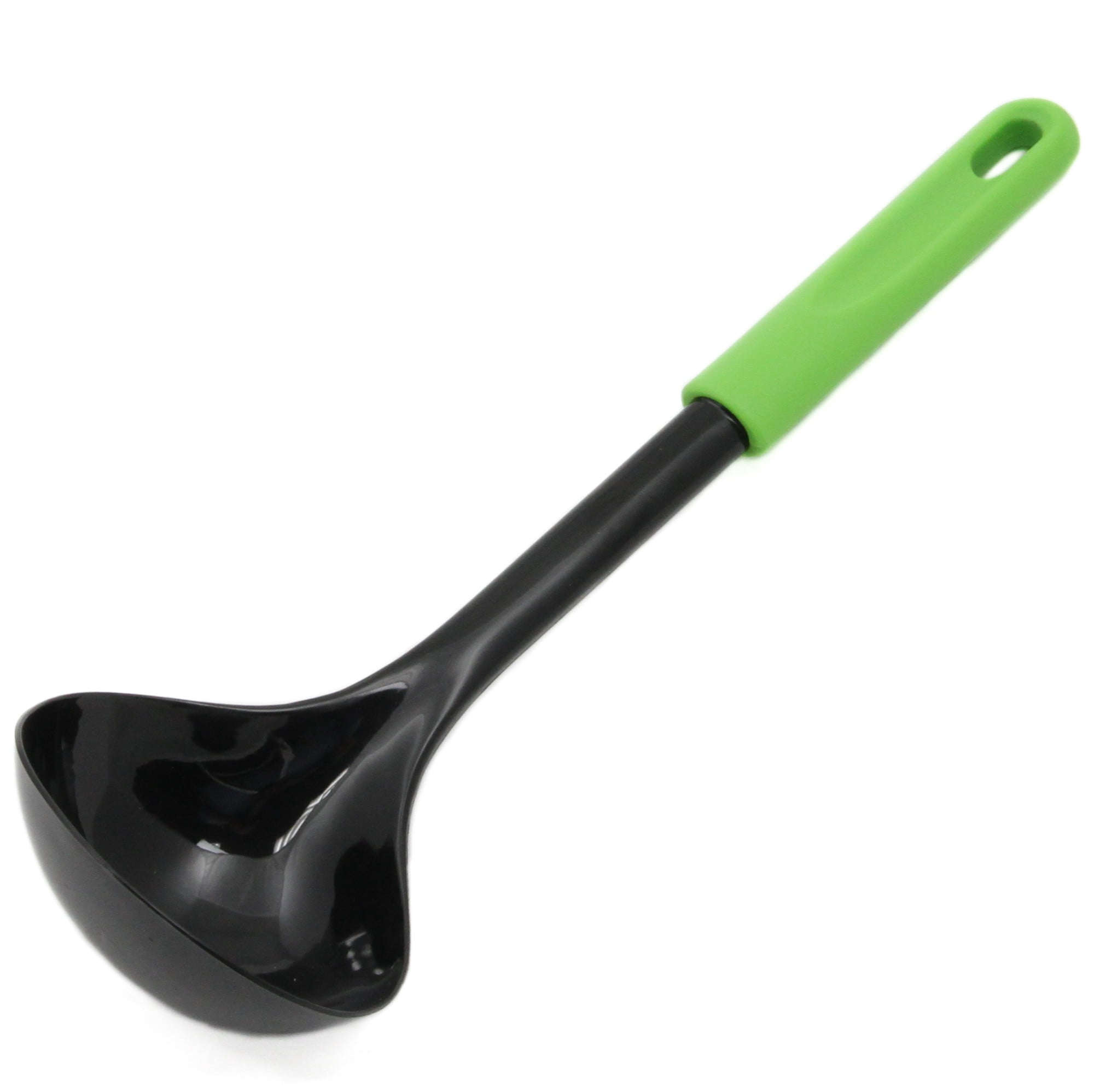 Chef Craft Basic Nylon Cooking/Serving Ladle, 12 inch, Green/Black ...