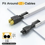 Delamu 142in One-Cord Channel Cable Concealer, Cord Hider Management ...