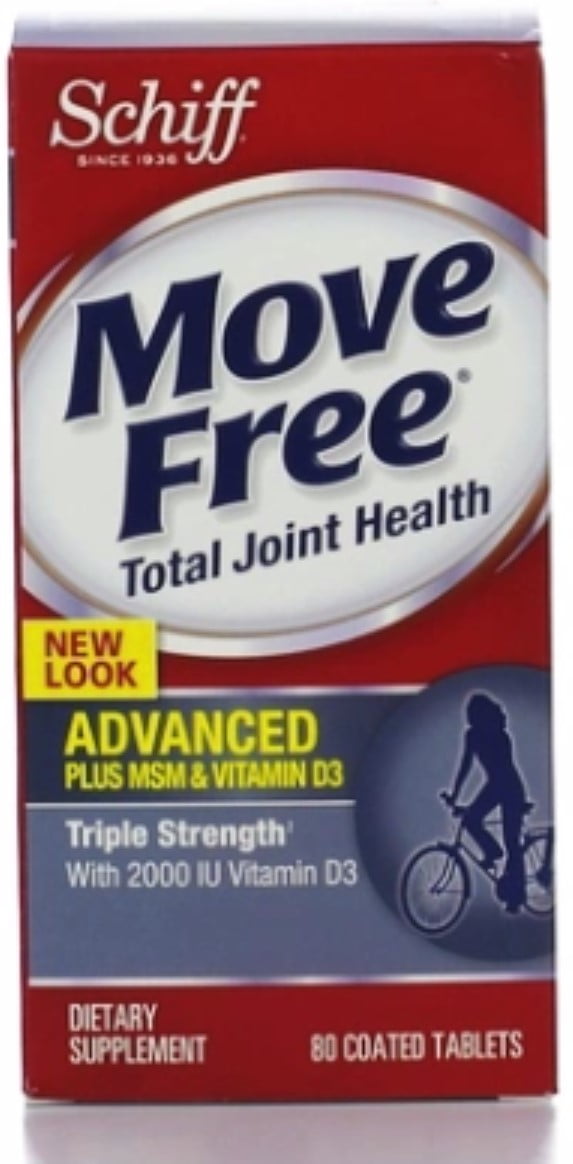 Move Free Advanced Tablets Plus MSM and Vitamin D 80 ea (Pack of 4 ...