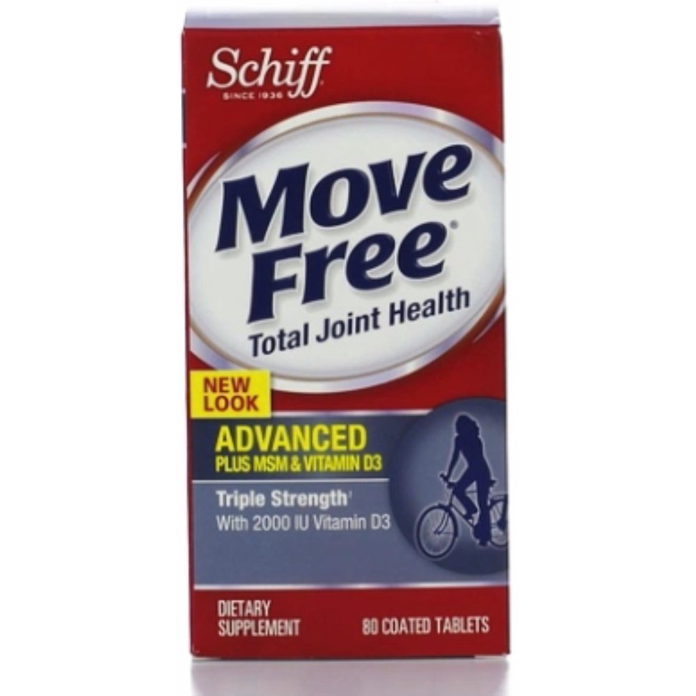 Move Free Advanced Tablets Plus MSM and Vitamin D 80 ea (Pack of 2 ...