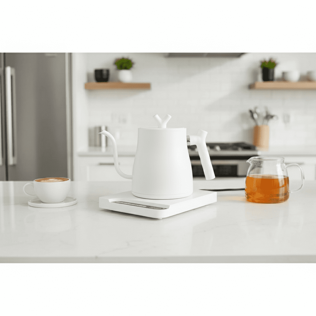 Electric Gooseneck Kettle, 1.0L Pour-Over Coffee & Tea Kettle with 5 ...
