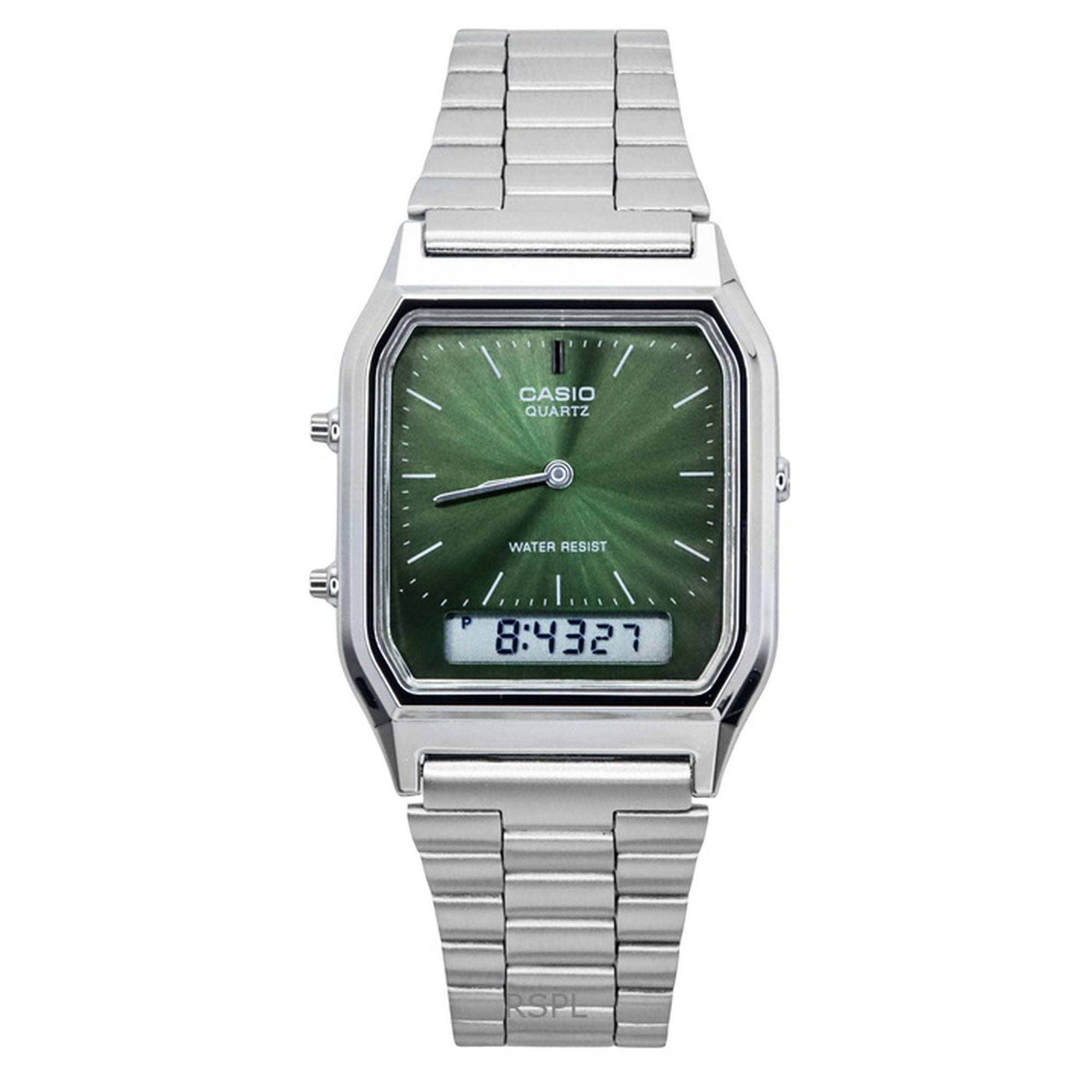 Click here for Casio Vintage Analog Digital Green Dial Dual Time... prices