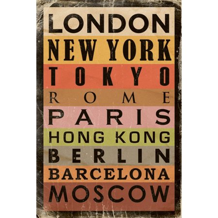City Names Poster (24 x 36) | Walmart Canada