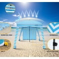 Beach Canopy Cabana with One Side Detachable Cover Large Space 6x6 ft ...