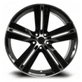 RTX SMS 17x7.5 5x115 ET20 CB71.5 Black Machined Wheel - Walmart.com