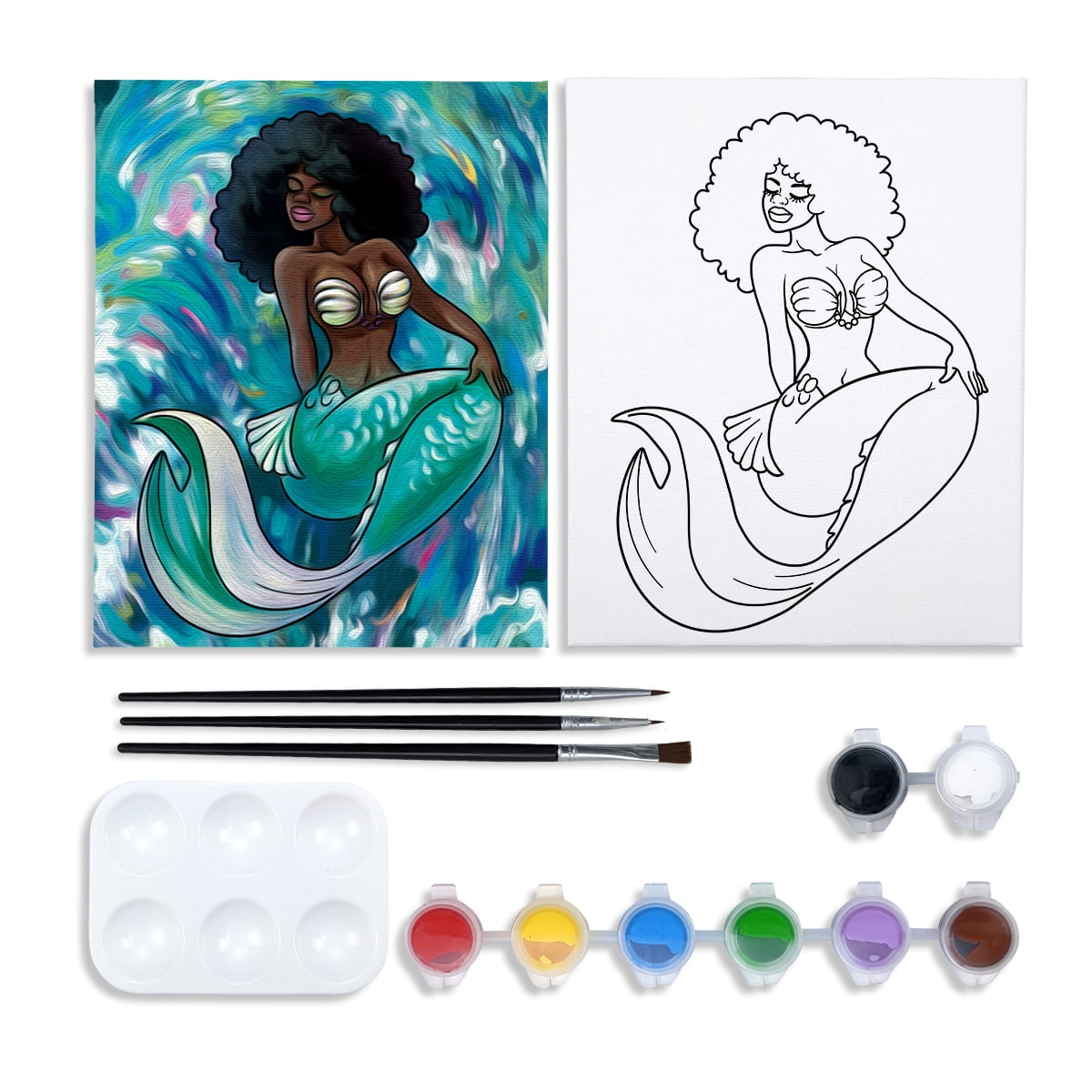 VOCHIC Canvas Painting Kit Pre Drawn Stretched Canvas for Adults DIY ...