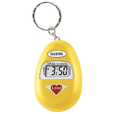 SBeauty Alarm Clock Keychain Oval Talking Clock - English Broadcast for ...