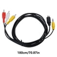 S-Video 4Pin with 3.5mm Stereo Sound Male Plug to 3RCA Male Composite ...
