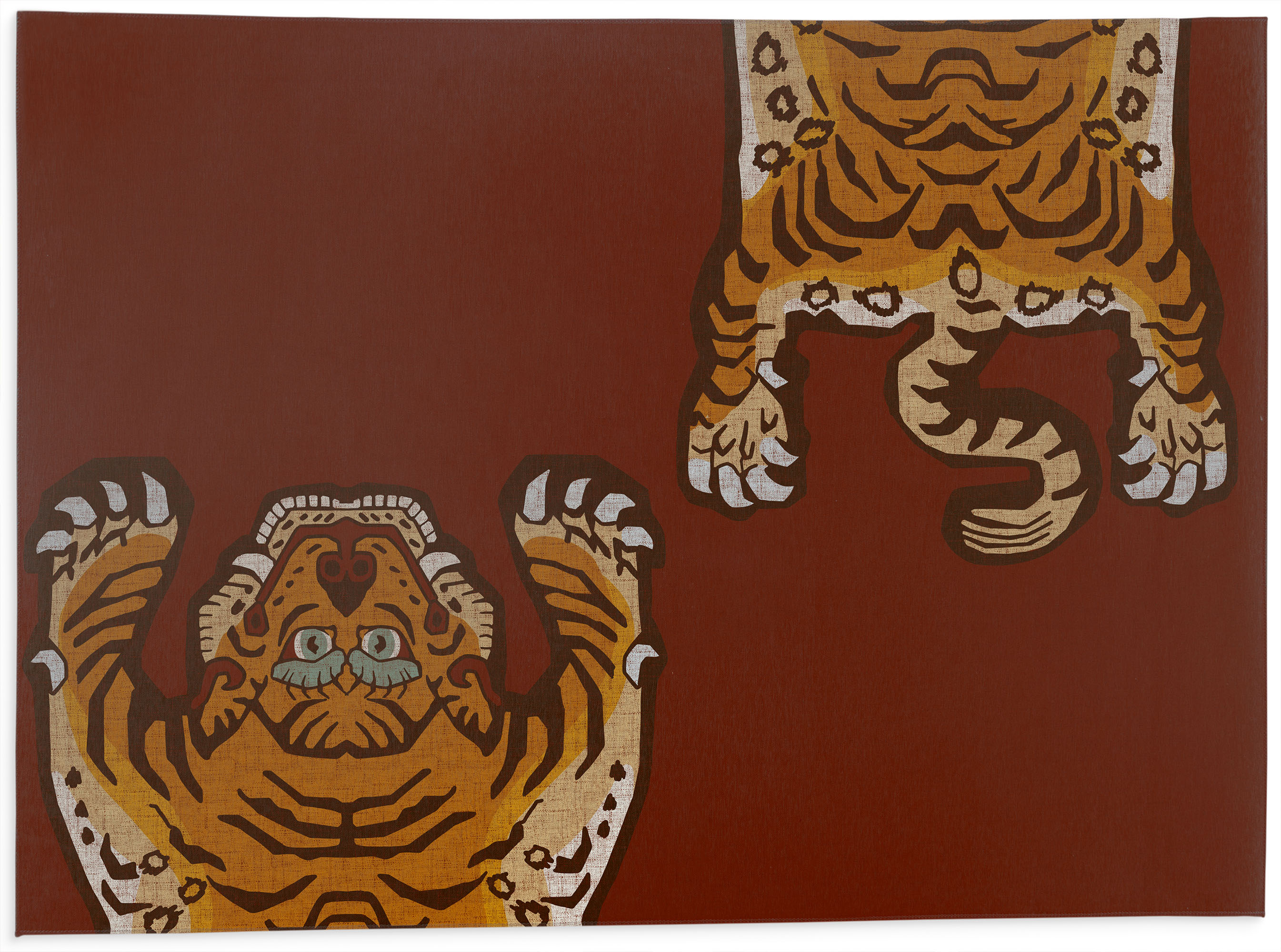 Tibetan Tiger Red Office Mat by Kavka Designs - Walmart.com