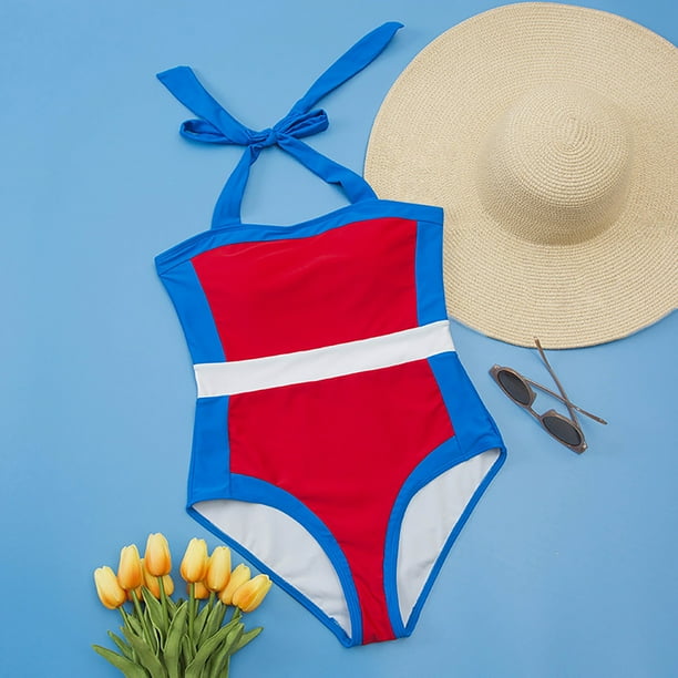 CAICJ98 Womens Swimsuits Women One Piece Swimsuits Front Cross Keyhole ...