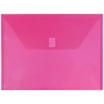 JAM Paper No. 10 Plastic Zip Envelopes, 5 1/4 x 10, Fuchsia Pink, 12 ...