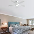 LHYY 52 Inch Modern Led Ceiling Fan With 3 Color Dimmable 5 ABS Blades ...