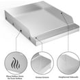 Stainless BBQ Cooking Griddle, Universal Flat Griddle for Charcoal/Gas ...